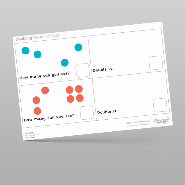 Eyfs Doubling To 20 Learning Activity Resource | Classroom Secrets