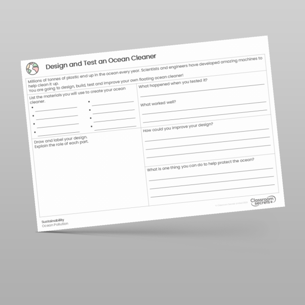 KS2 Keeping The Ocean Clean Worksheet Resource | Classroom Secrets
