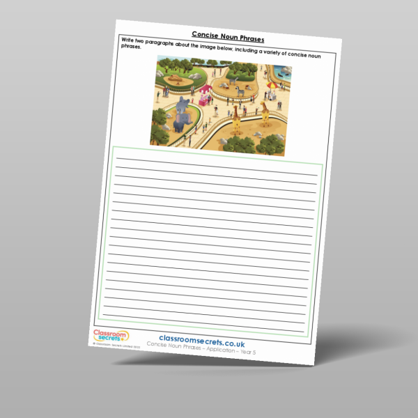 Year 5 Concise Noun Phrases Application Resource | Classroom Secrets