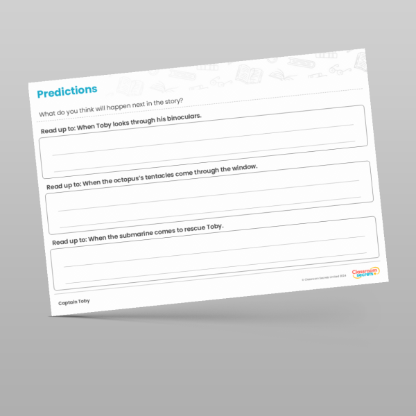 Year 2 Captain Toby Writing Unit Predictions Resource | Classroom Secrets