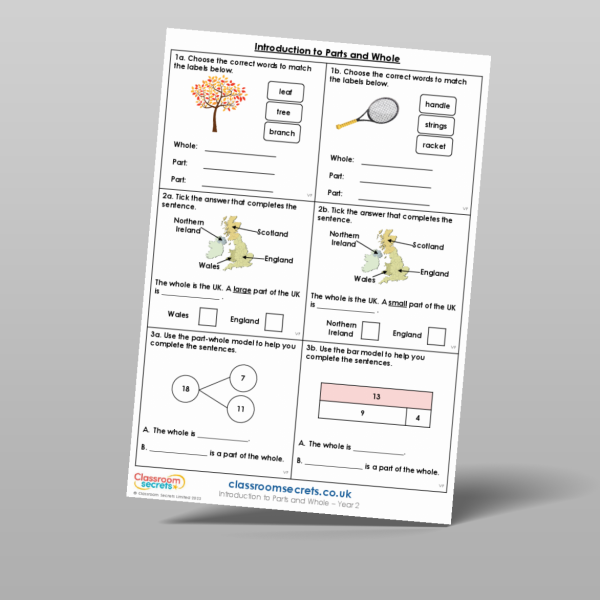 Year 2 Introduction To Parts And Whole Varied Fluency Resource ...