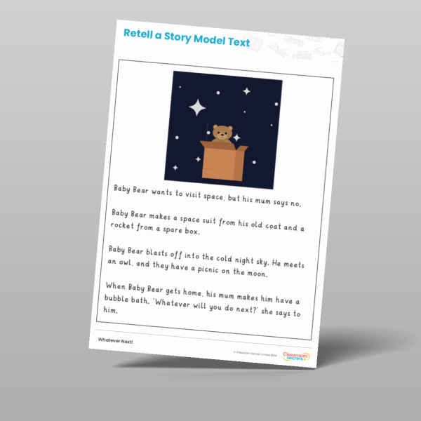 Year 1 Whatever Next Writing Unit Model Text Resource | Classroom Secrets
