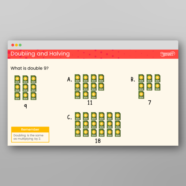 Year 2 Doubling And Halving Teaching Ppt Resource | Classroom Secrets
