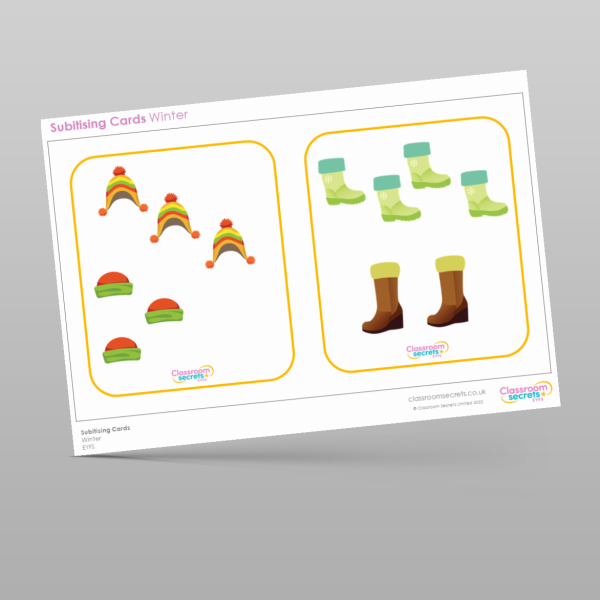 Eyfs Winter Subitising Cards Resource | Classroom Secrets