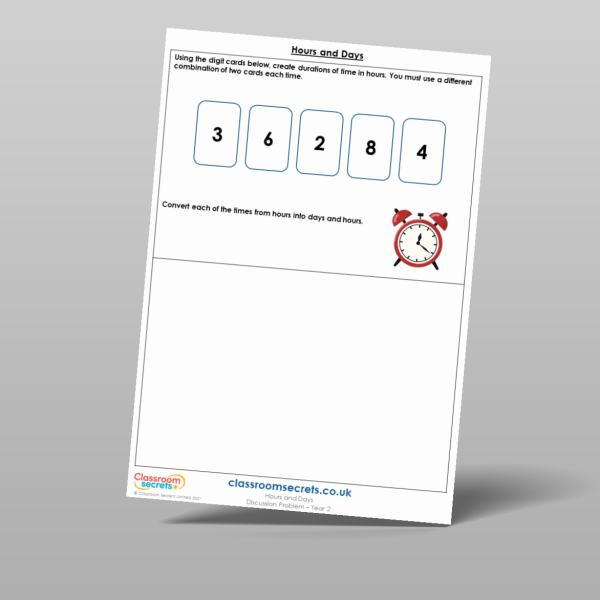 Year 2 Hours And Days Discussion Problem Resource | Classroom Secrets