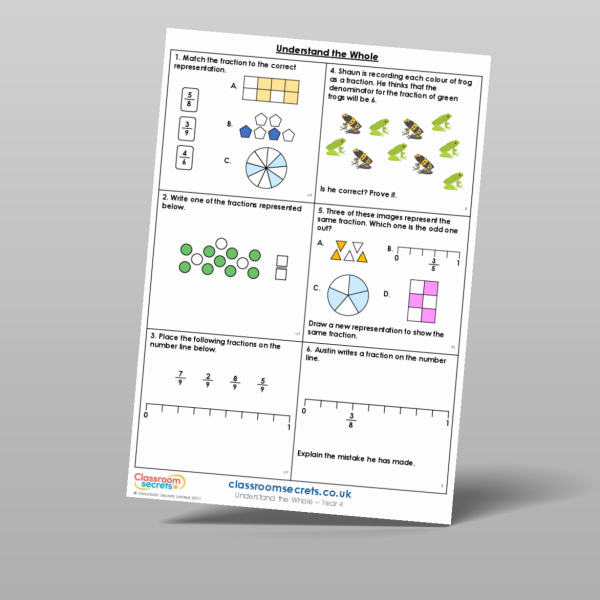 Year 4 Understand The Whole Mixed Activity Resource | Classroom Secrets