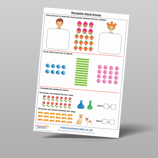 Year 1 Recognise Equal Groups Prior Learning Resource | Classroom Secrets