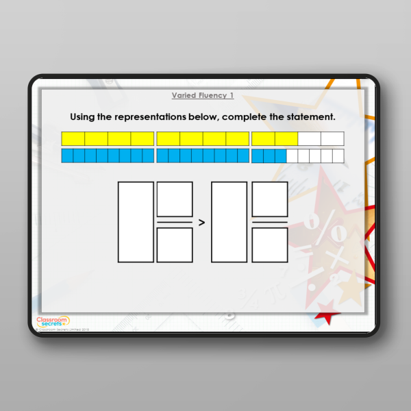Year 5 Compare And Order Fractions Greater Than 1 Modelling Ppt ...