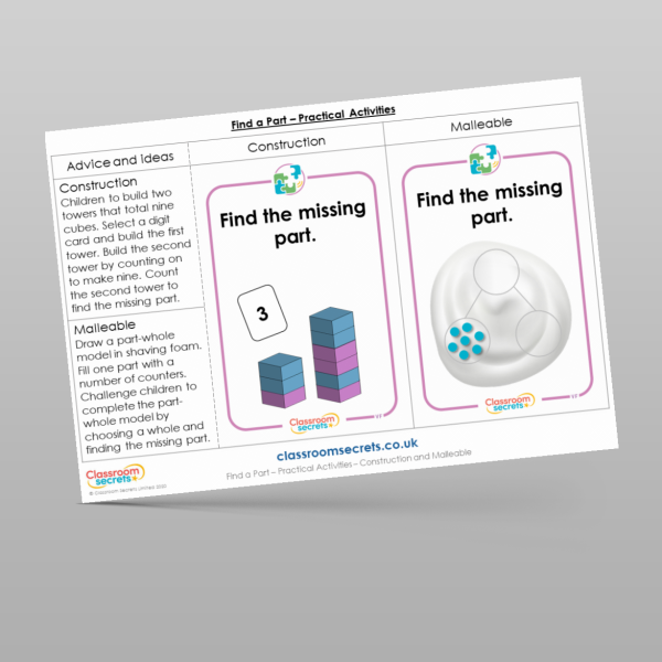Year 1 Find A Part Practical Activities Resource Classroom Secrets