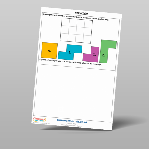 Year 2 Find A Third Discussion Problem Resource | Classroom Secrets