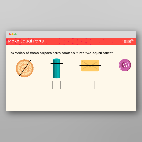 Year 2 Make Equal Parts Teaching Ppt Resource | Classroom Secrets