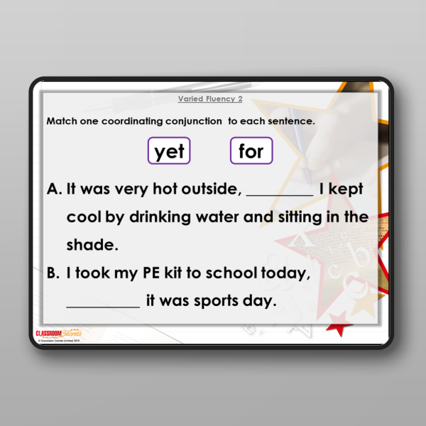 Year 4 Consolidating Coordinating Conjunctions Modelling Ppt Resource Classroom Secrets