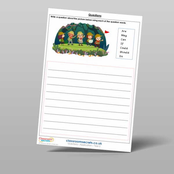 Year 2 Recognising Questions Application Resource Classroom Secrets