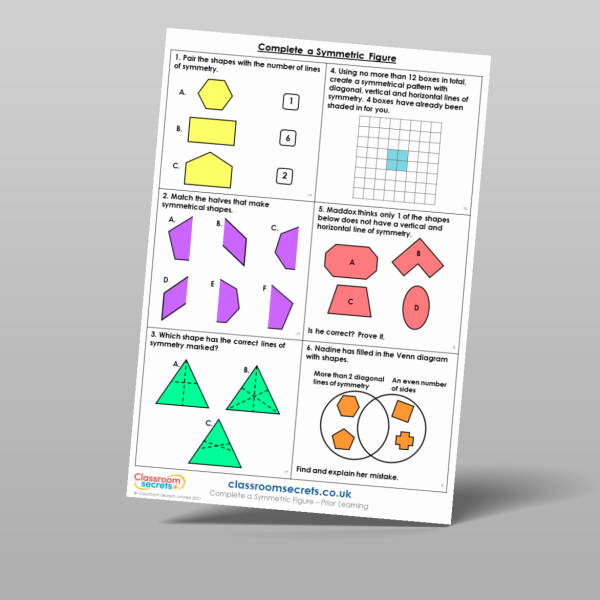 Year 4 Complete A Symmetric Figure Prior Learning Resource | Classroom ...