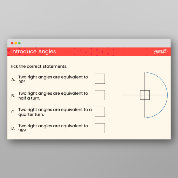 Year 6 Introduce Angles Teaching Ppt Resource | Classroom Secrets