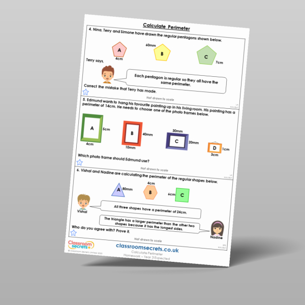 Year 3 Calculate Perimeter Homework Resource | Classroom Secrets