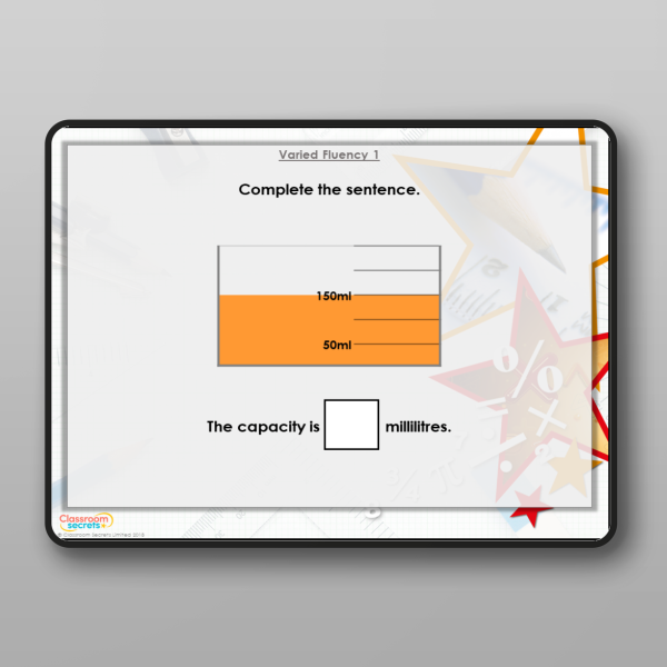 Year 3 Measure Capacity Modelling Ppt Resource | Classroom Secrets