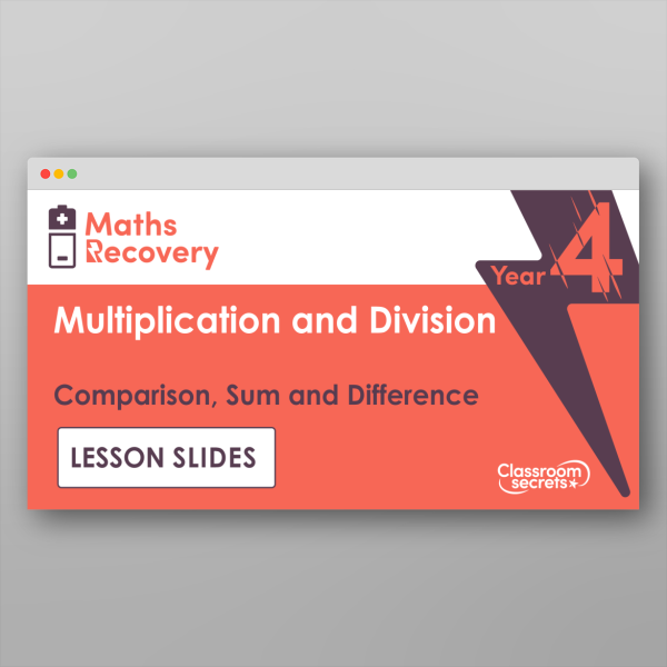 Year 4 Comparison Sum And Difference Lesson Slides Resource | Classroom ...