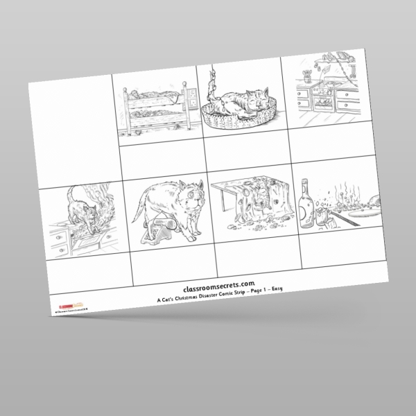 KS1 A Cat S Christmas Disaster Comic Strip Resource | Classroom Secrets