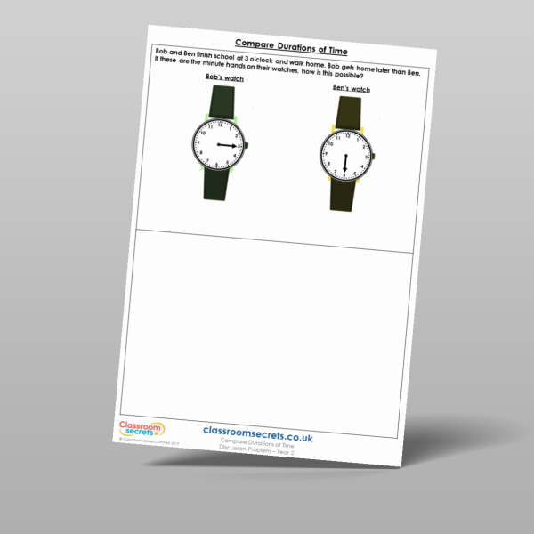 Year 2 Compare Durations Of Time Discussion Problem Resource ...