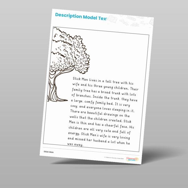 KS1 Stick Man Writing Unit Model Text And Writing Frame Resource ...