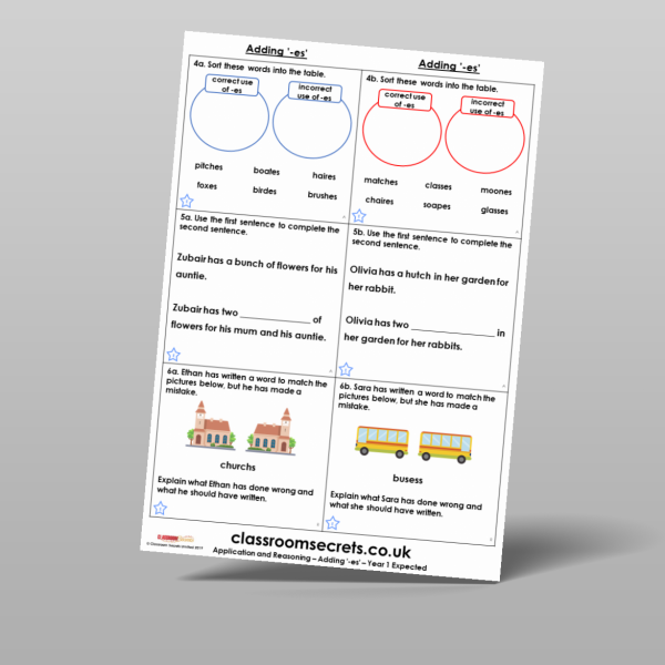 Year 1 Adding Es Application And Reasoning Resource | Classroom Secrets