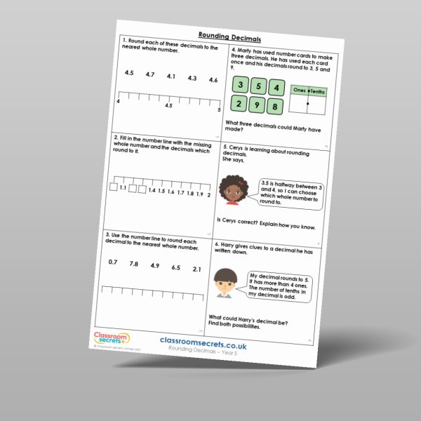 Year 5 Rounding Decimals Prior Learning Resource | Classroom Secrets