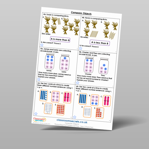 Year 2 Compare Objects Reasoning And Problem Solving Resource ...