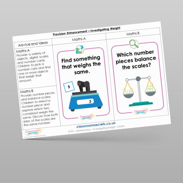 Eyfs Investigating Weight Provision Enhancements Resource | Classroom ...