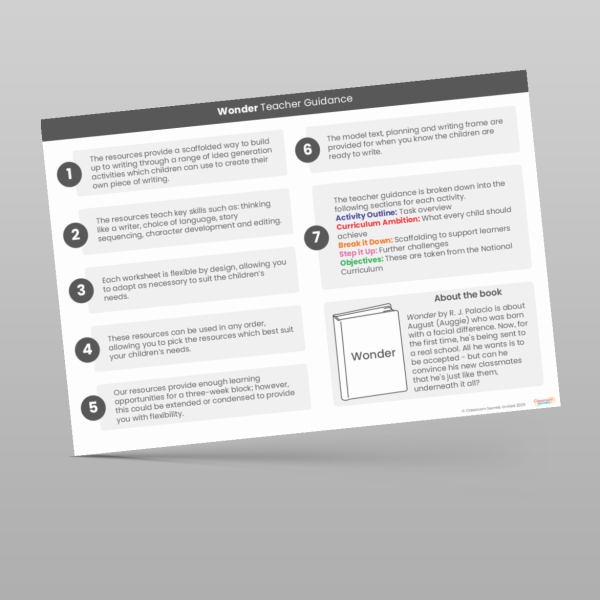 UKS2 Wonder Writing Unit Guidance Resource | Classroom Secrets