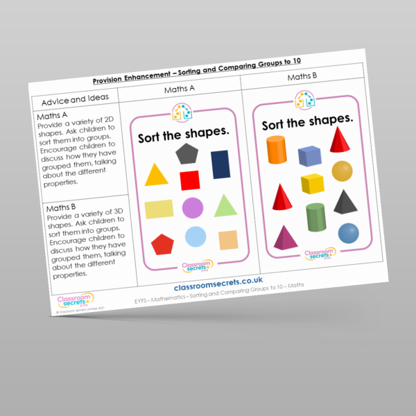 Eyfs Sorting And Comparing Groups To 10 Provision Enhancement Resource ...