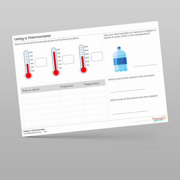KS1 Using A Thermometer Geography Fieldwork Worksheet Resource ...