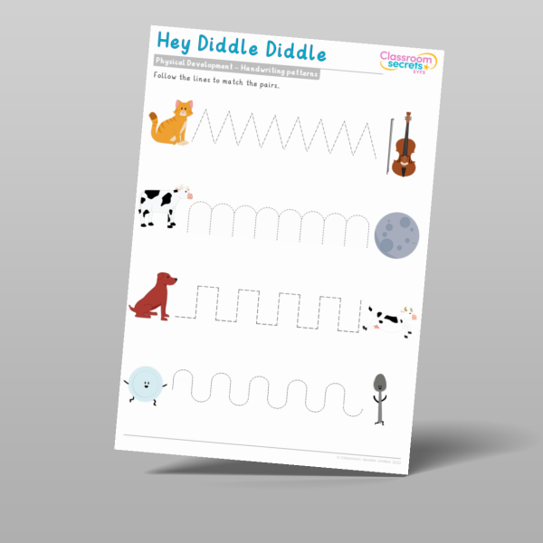 Eyfs Hey Diddle Diddle Handwriting Patterns Resource | Classroom Secrets