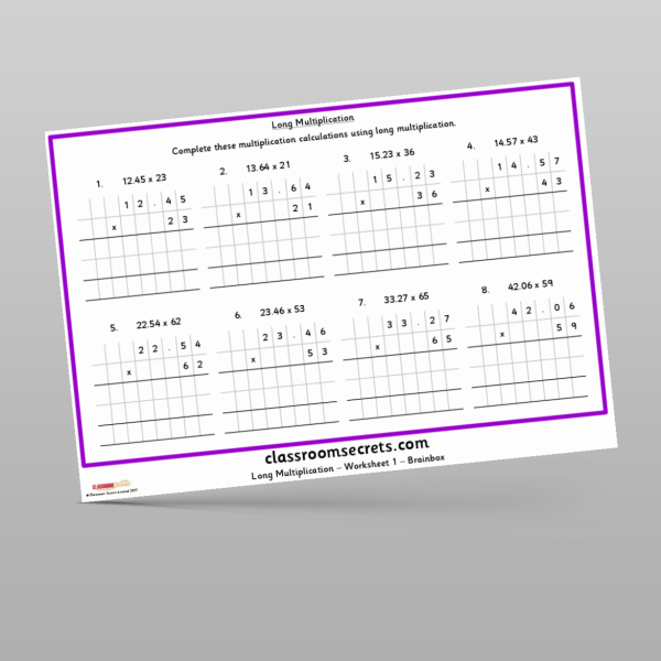 UKS2 Long Multiplication Activity Resource | Classroom Secrets