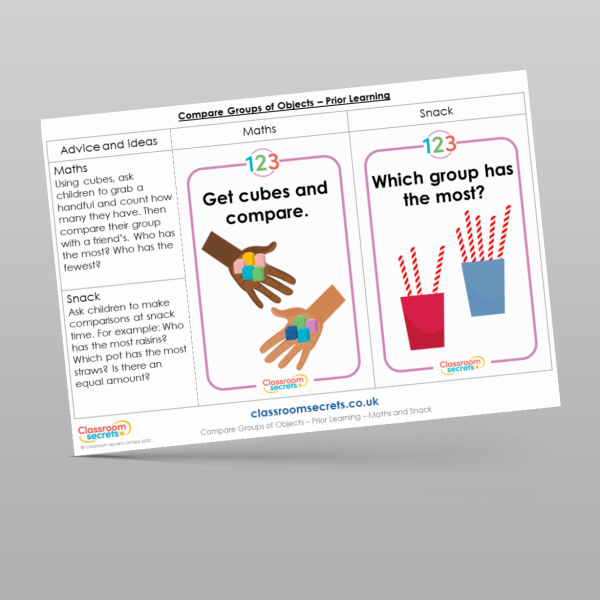 Year 1 Compare Groups Of Objects Prior Learning Resource Classroom Secrets