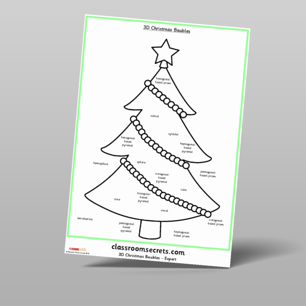 KS1 And Ks2 Christmas Baubles 3d Shape Activity Resource | Classroom ...