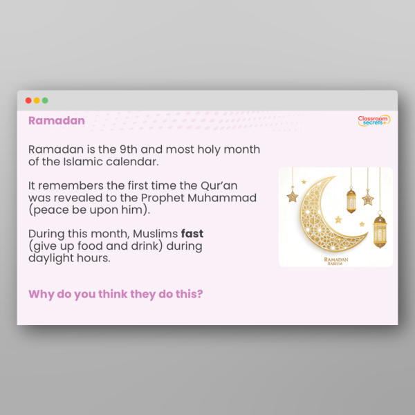 Whole School Assembly Ramadan Resource | Classroom Secrets