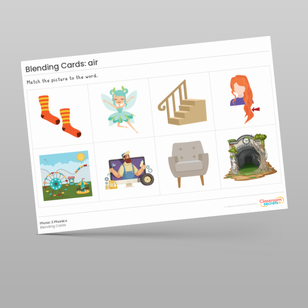 Eyfs Blending Cards Air Resource | Classroom Secrets