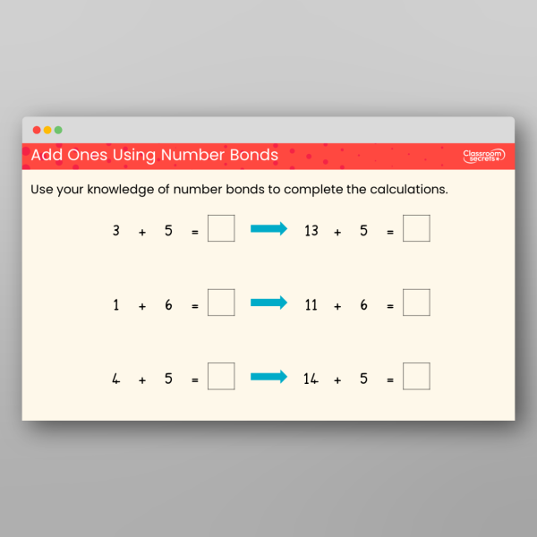 Year 1 Add Ones Using Number Bonds Teaching Ppt Resource | Classroom ...