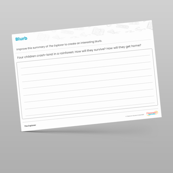 LKS2 The Explorer Blurb And Book Review Resource | Classroom Secrets
