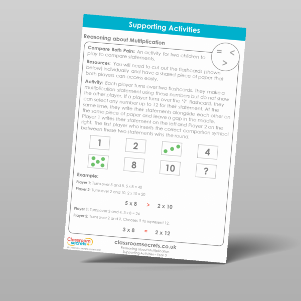 Year 3 Reasoning About Multiplication Supporting Activity Resource ...