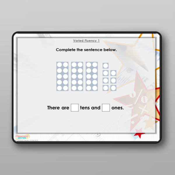 Year 1 Partition Into Tens And Ones Within 50 Modelling Ppt Resource | Classroom Secrets