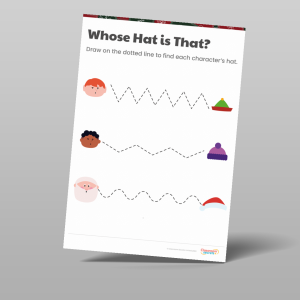 Christmas Whose Hat Is That Activity Resource | Classroom Secrets