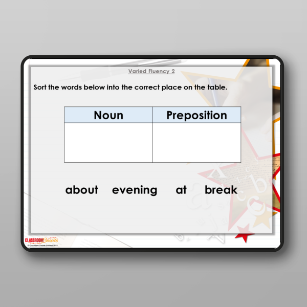 Year 3 Using Prepositions To Express Time Modelling Ppt Resource ...