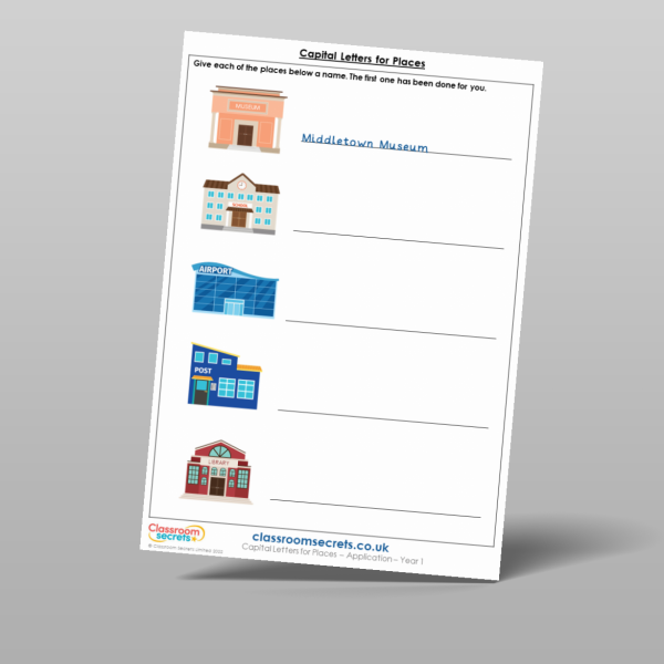 Year 1 Capital Letters For Places Application Resource | Classroom Secrets