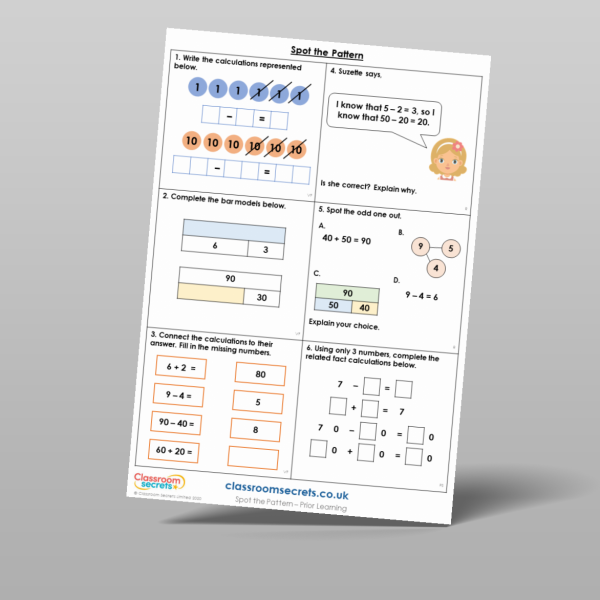 Year 3 Spot The Pattern Prior Learning Resource | Classroom Secrets