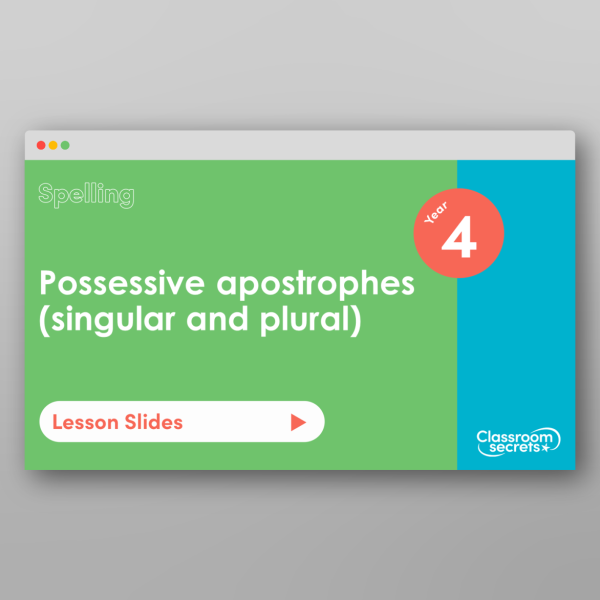 Year 4 Possessive Apostrophes Singular And Plural Resource Pack ...