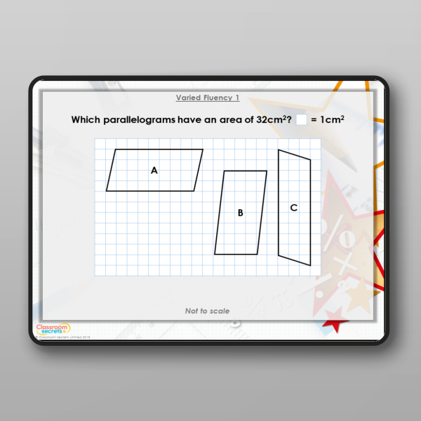 Year 6 Area Of A Parallelogram Modelling Ppt Resource | Classroom Secrets