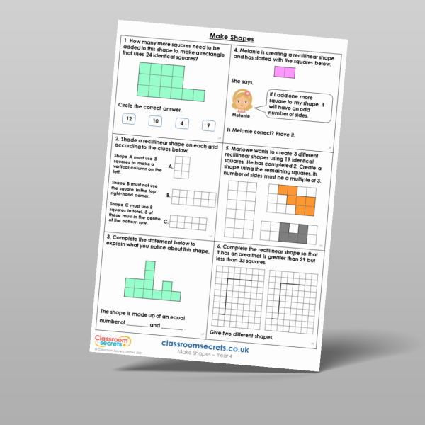 Year 4 Make Shapes Mixed Activity Resource | Classroom Secrets
