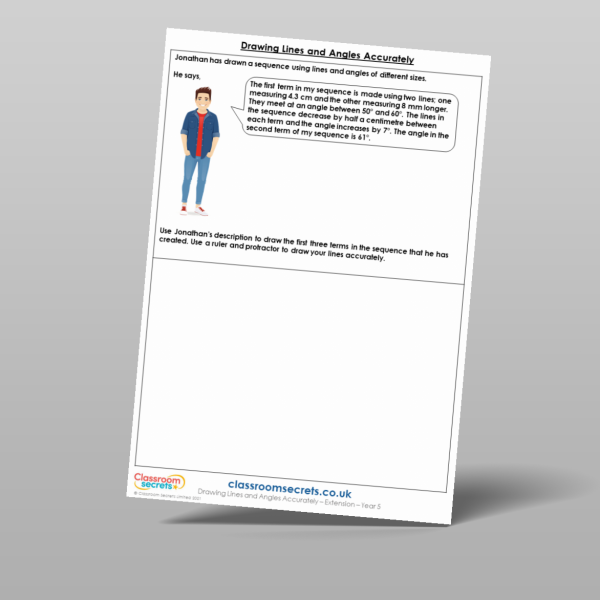 Year 5 Drawing Lines And Angles Accurately 2 Resource | Classroom Secrets